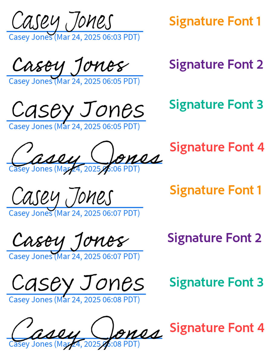 Configure how you will allow recipients to sign and initial agreements